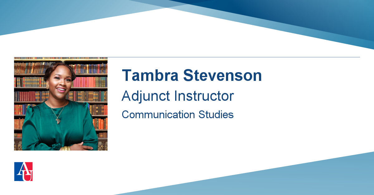 Profile Tambra Stevenson | School of Communication | American ...