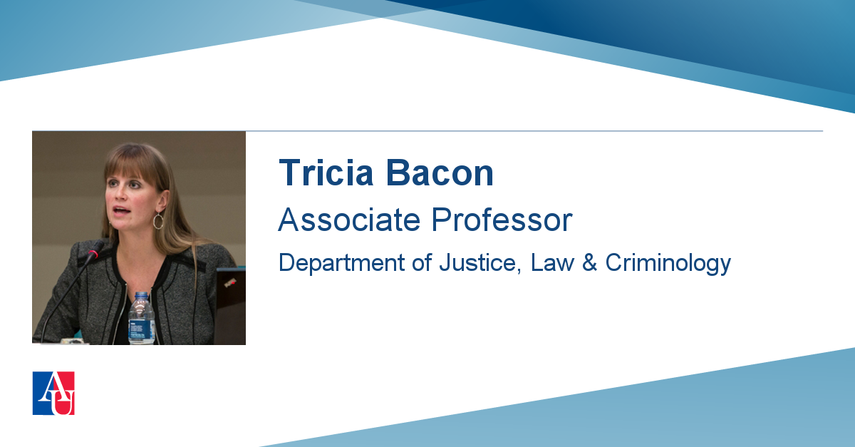 Faculty Profile: Tricia Bacon | School of Public Affairs | American ...