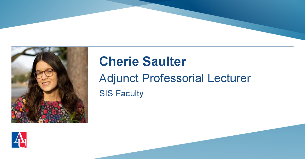 Profile Cherie Saulter | American University, Washington, DC