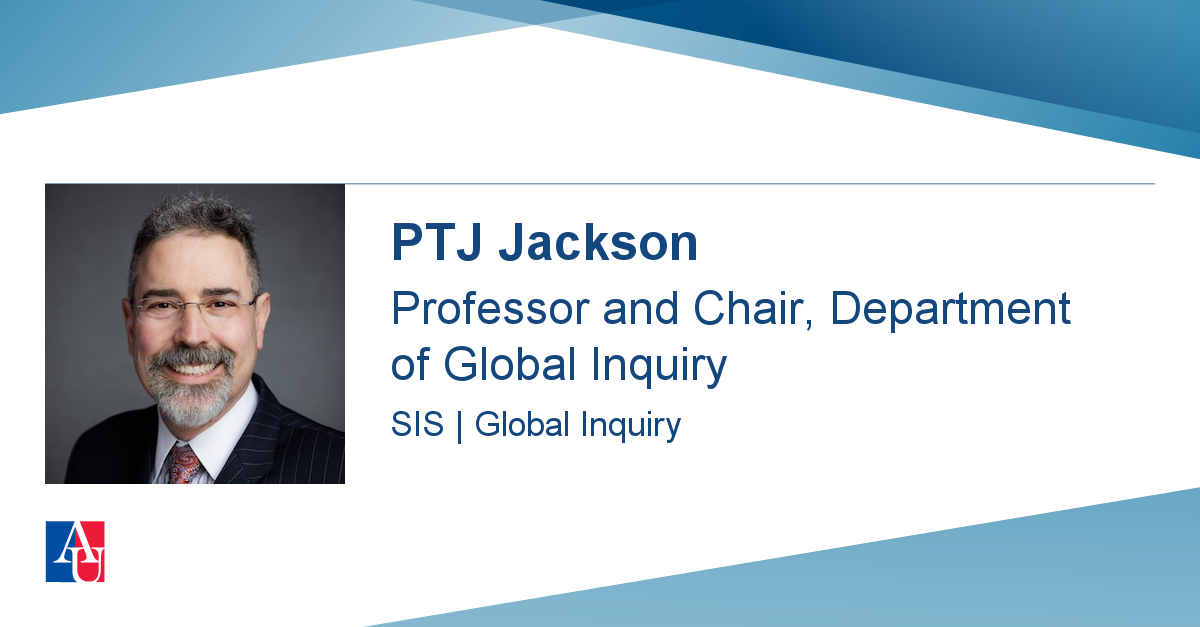 Faculty Profile: Patrick Jackson | School of International Service ...