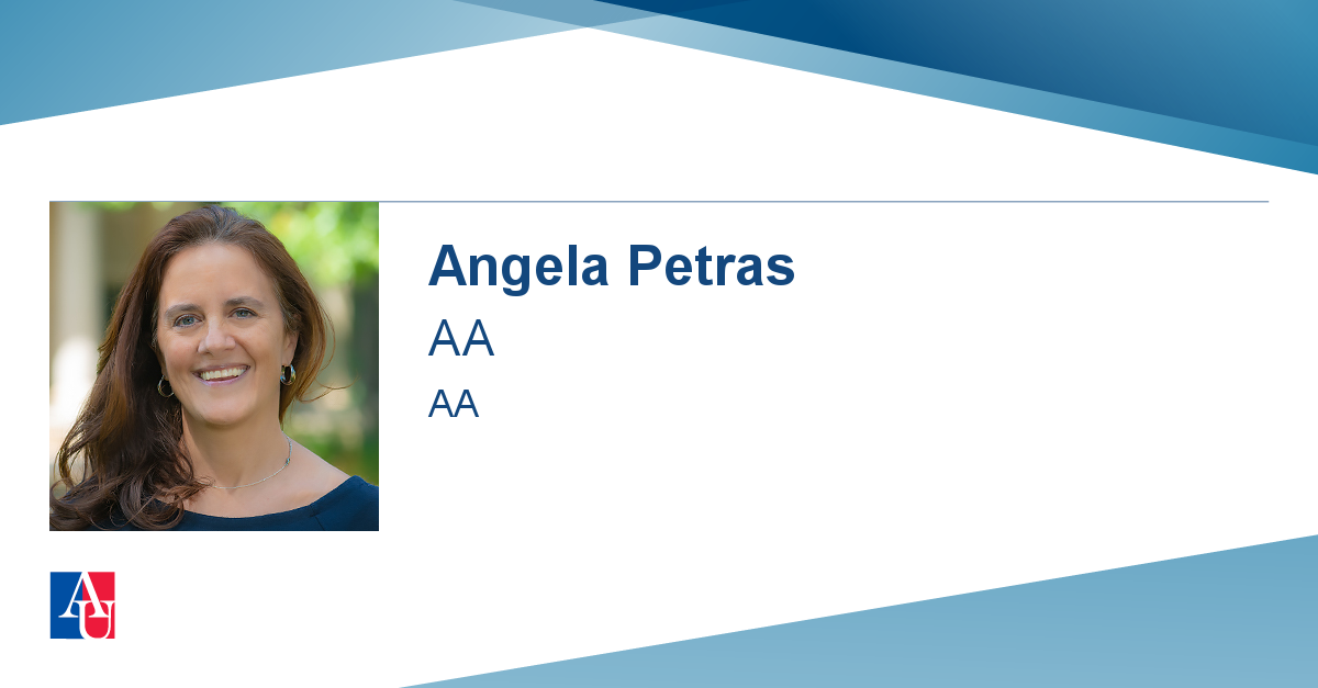 Profile Angela Petras | American University, Washington, DC