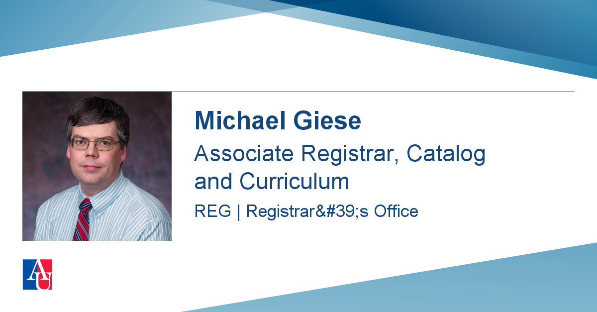 Staff Profile: Michael Giese | American University, Washington, DC
