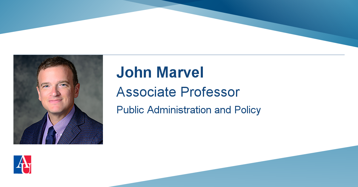 Profile John Marvel | School of Public Affairs | American University