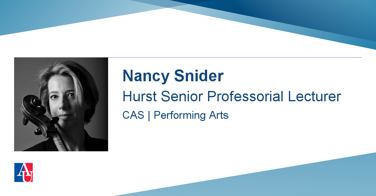 Faculty Profile: Nancy Snider | American University, Washington, DC