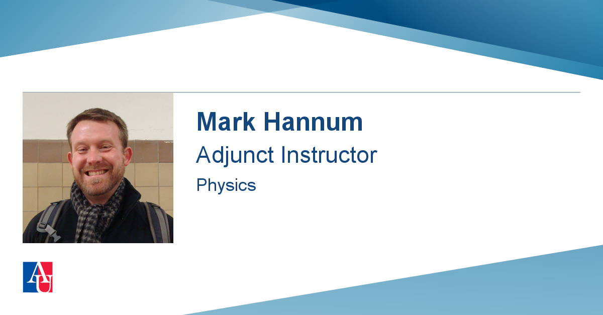 Faculty Profile: Mark Hannum | American University, Washington, DC