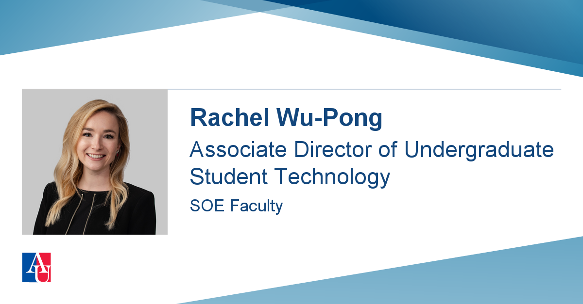 Profile Rachel Wu-Pong | American University, Washington, DC