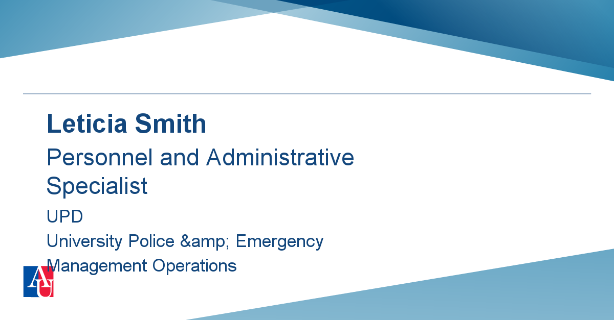 Staff Profile: LETICIA SMITH | American University, Washington, DC
