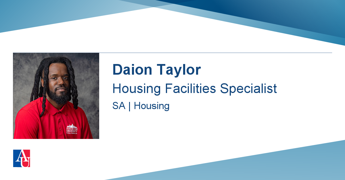 Profile Daion Taylor | American University, Washington, DC
