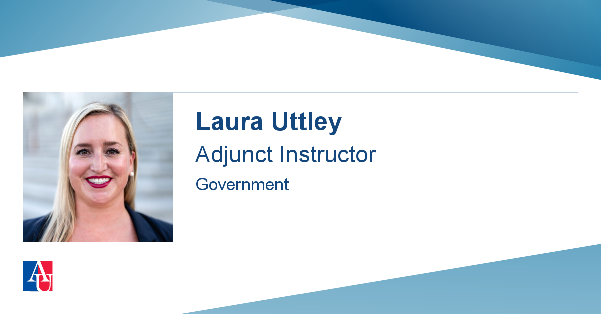 Profile Laura Uttley | School of Public Affairs | American University