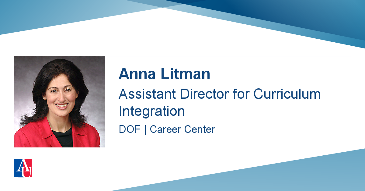 Staff Profile: Anna Litman | American University, Washington, DC
