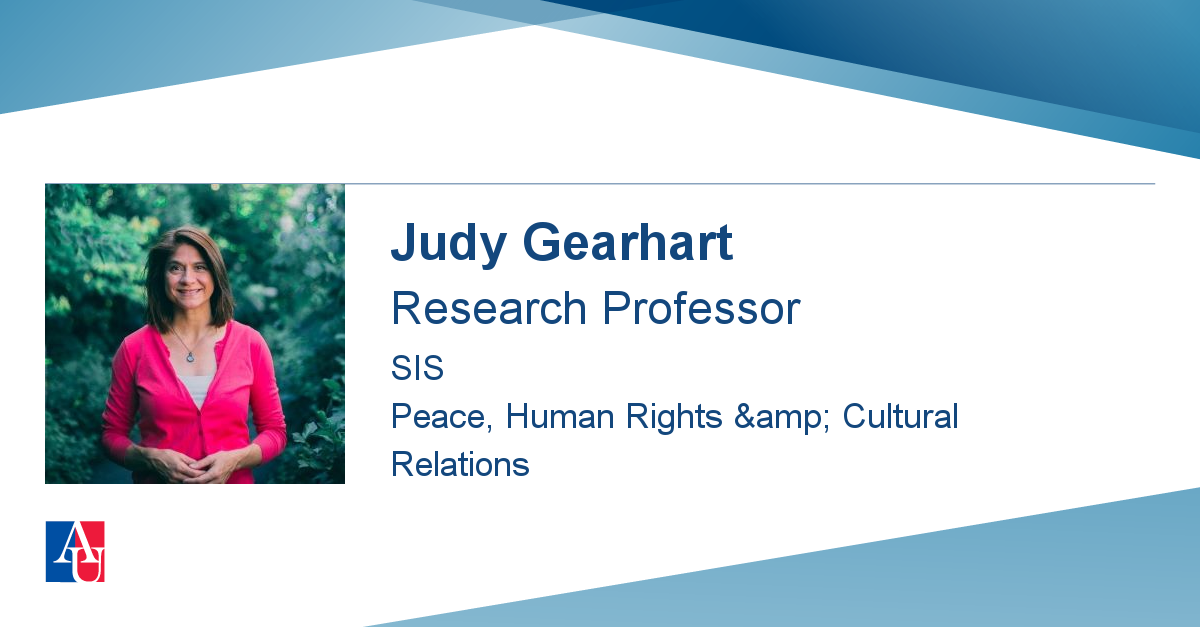 Profile Judy Gearhart | School of International Service | American ...