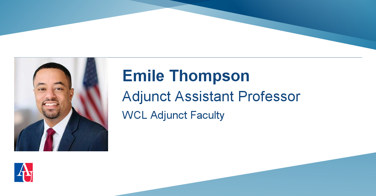 Profile Emile Thompson | American University, Washington, DC