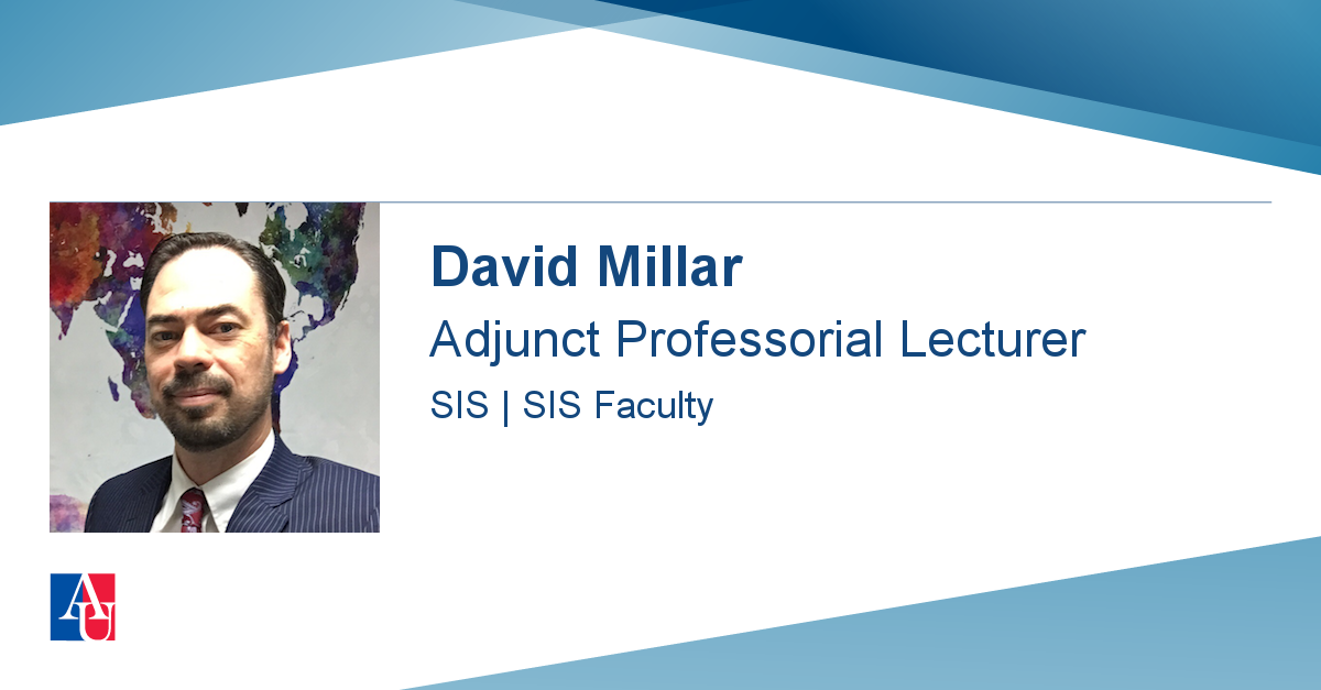 Faculty Profile: David Millar | School of International Service ...