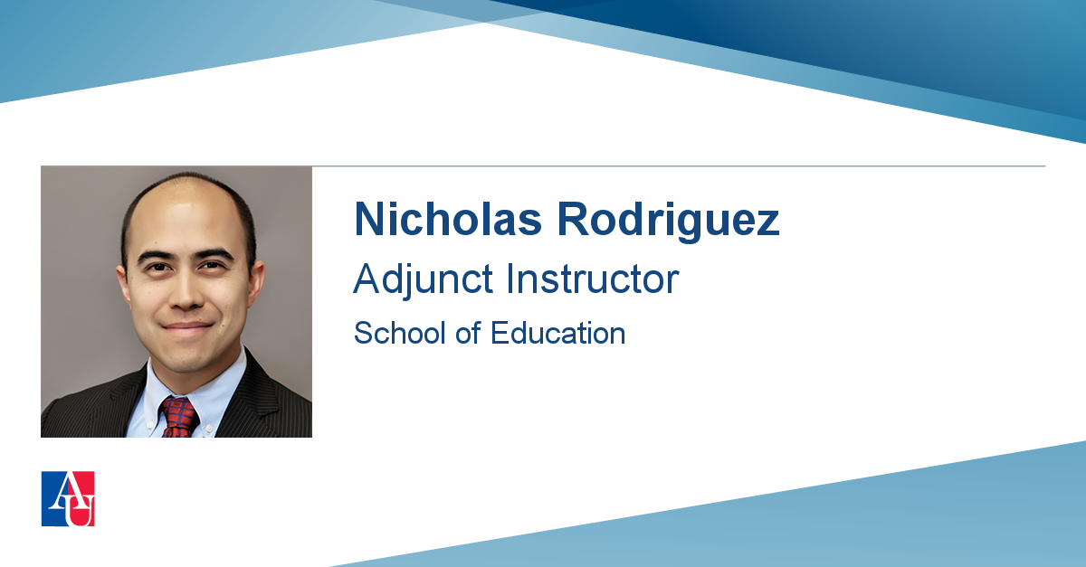 Faculty Profile: Nicholas Rodriguez | American University, Washington, DC