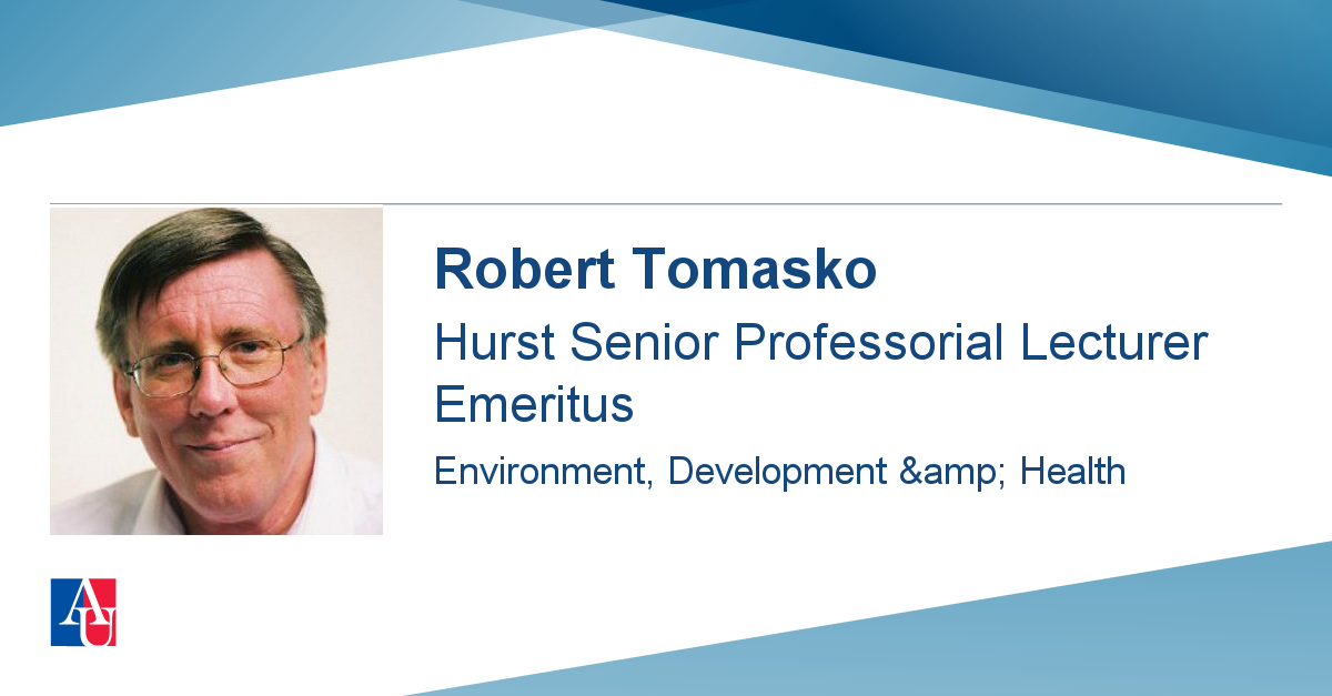 Profile Robert Tomasko | American University, Washington, DC