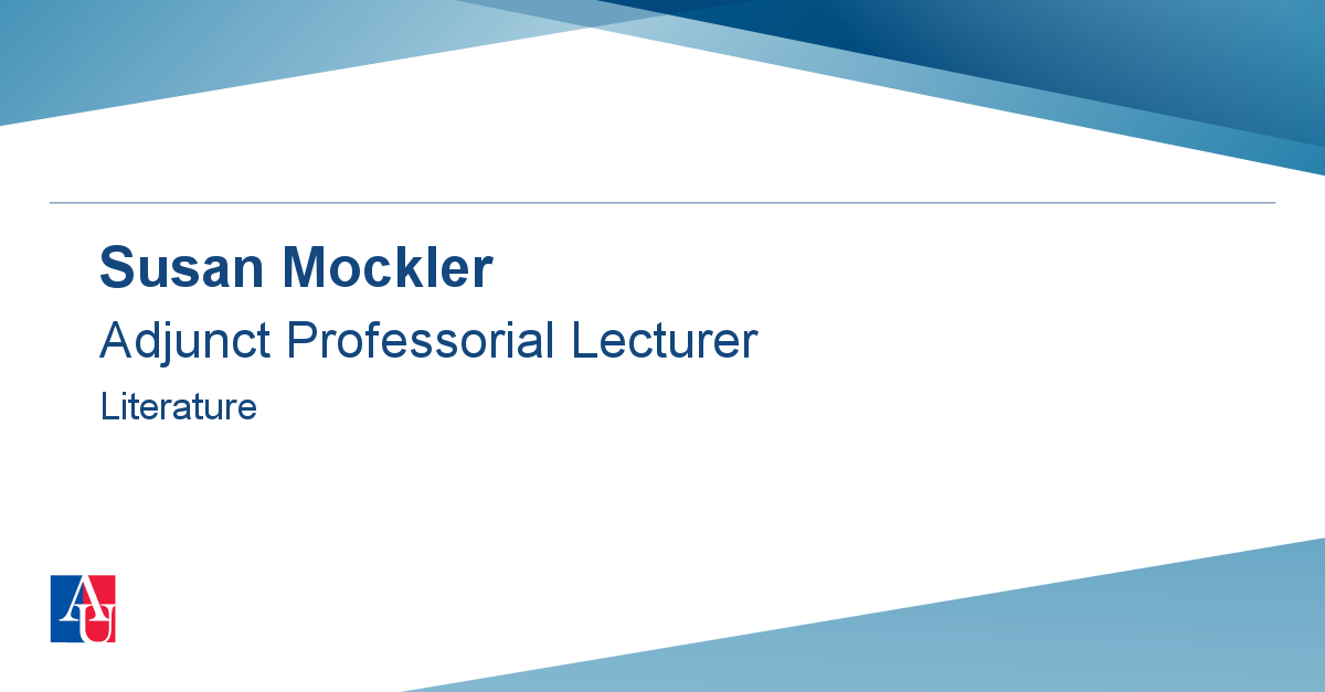 Profile Susan Mockler | American University, Washington, DC