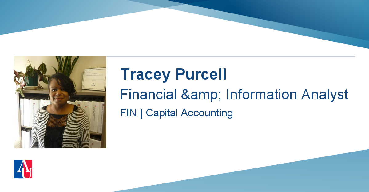 Staff Profile: Tracey Purcell | American University, Washington, DC