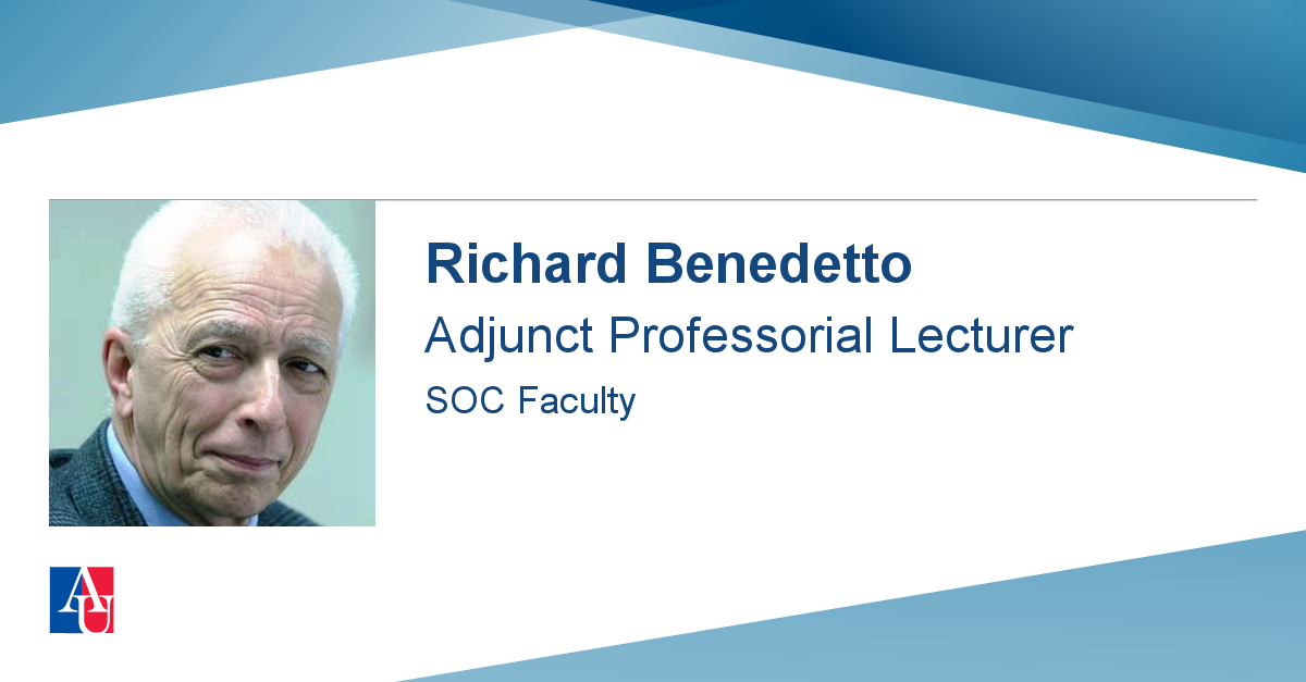 Faculty Profile: Richard Benedetto | School of Public Affairs ...