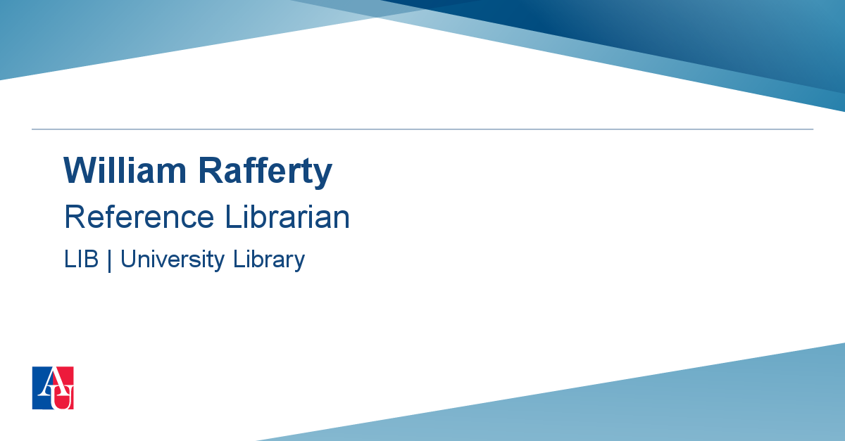 Staff Profile: William Rafferty | American University, Washington, DC
