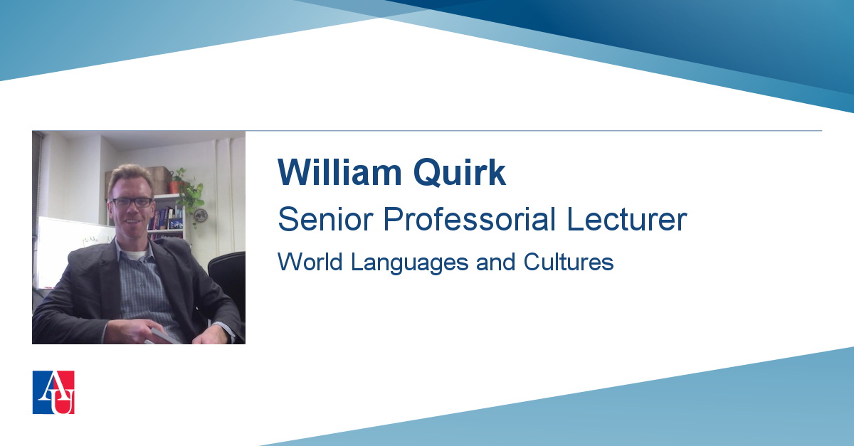 Faculty Profile: William Quirk | American University, Washington, DC