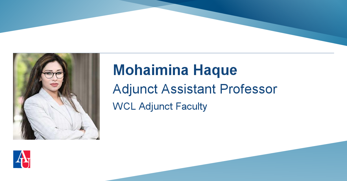 Profile Mohaimina Haque | American University, Washington, DC