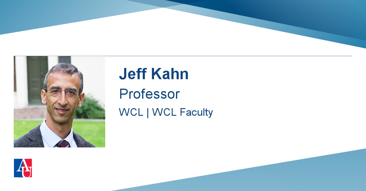 Faculty Profile: Jeff Kahn | American University, Washington, DC