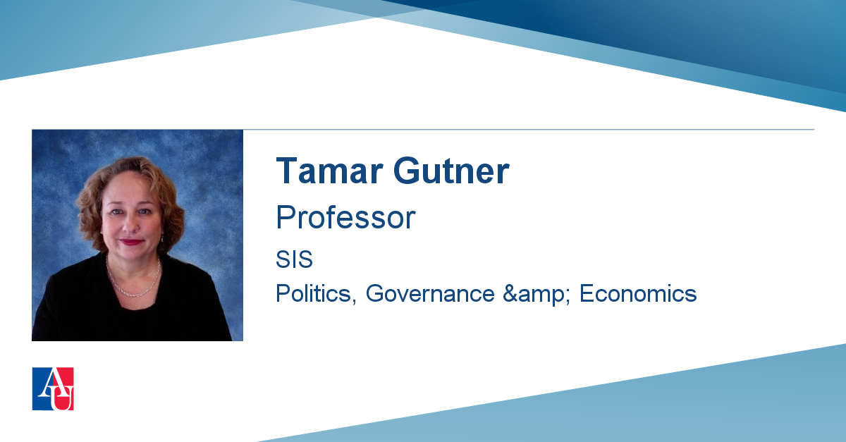 Faculty Profile: Tamar Gutner | School of International Service ...