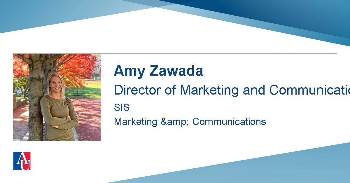 Staff Profile: Amy Zawada | American University, Washington, DC
