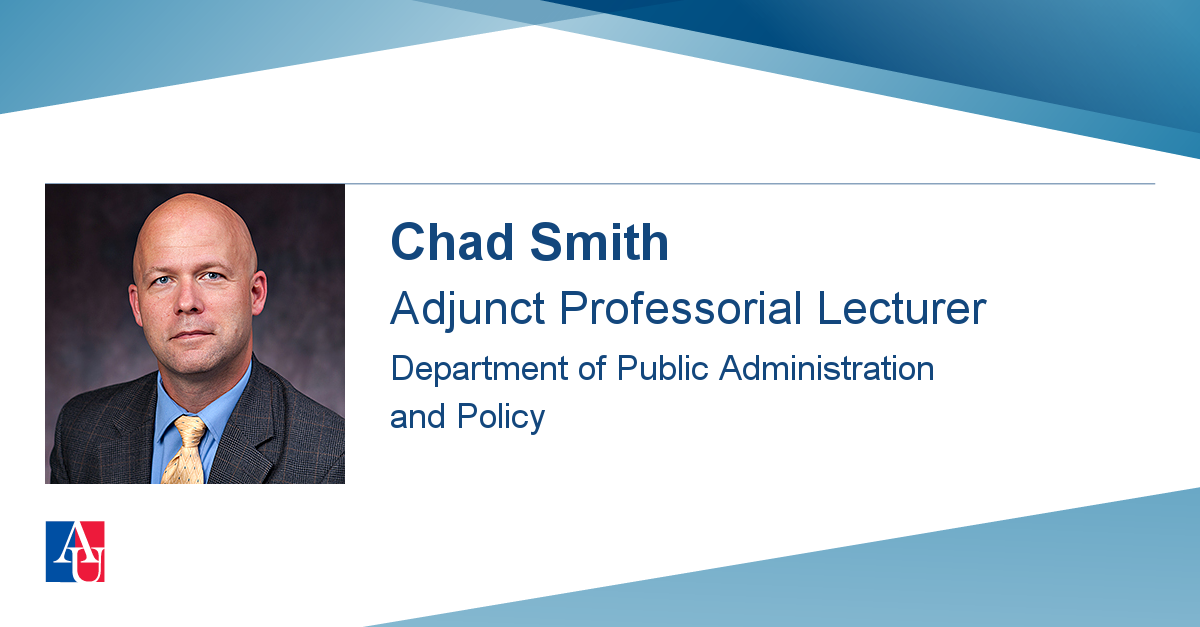 Faculty Profile: Chad Smith | School of Public Affairs | American ...