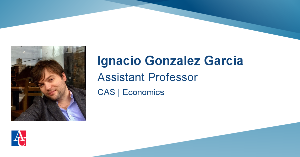 Faculty Profile: Ignacio Gonzalez Garcia | American University ...