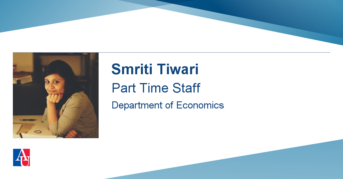 Staff Profile: Smriti Tiwari | American University, Washington, DC
