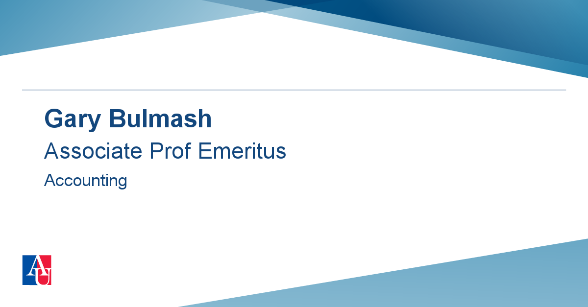 Profile Gary Bulmash | American University, Washington, DC