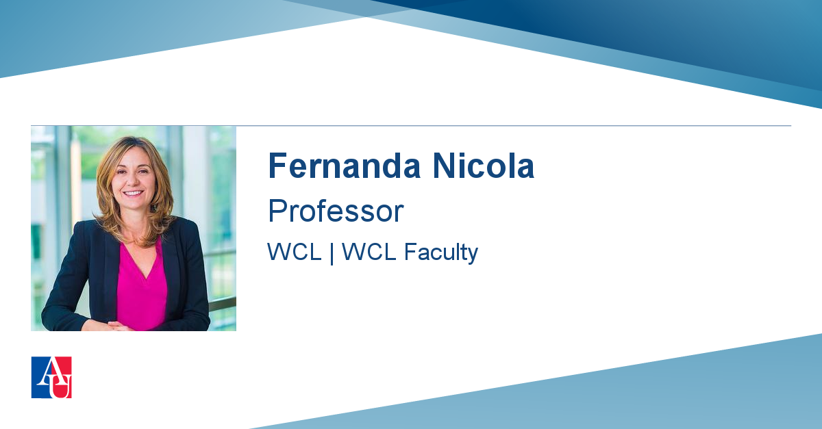 Profile Fernanda Nicola | American University, Washington, DC