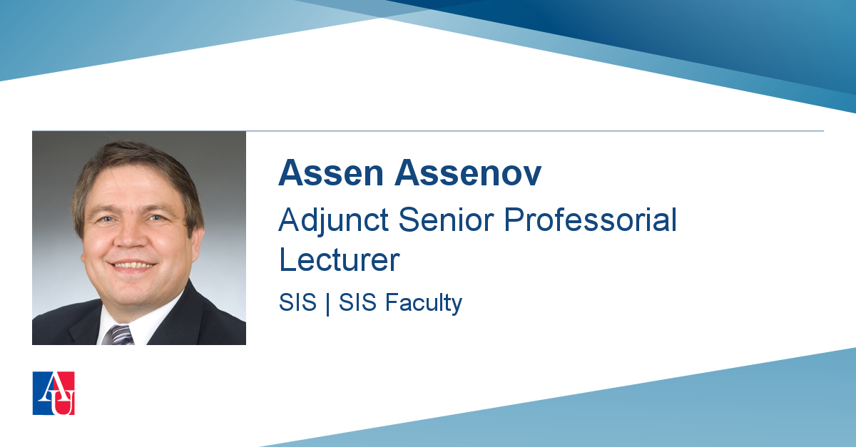 Profile Assen Assenov | School of International Service | American ...