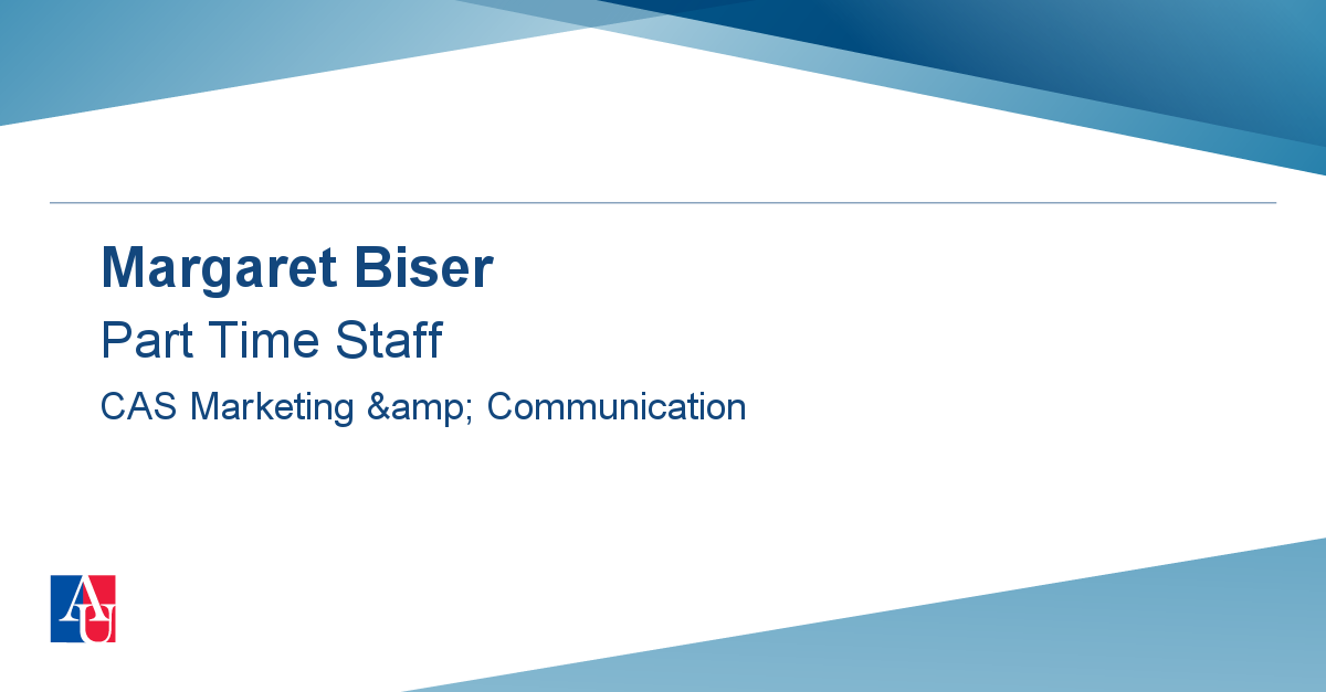 Staff Profile: Margaret Biser | American University, Washington, DC