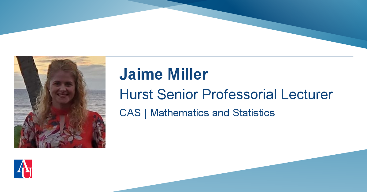Faculty Profile: Jaime Miller | American University, Washington, DC