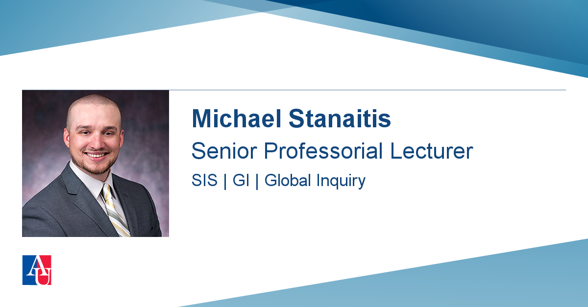 Faculty Profile: Michael Stanaitis | School of International Service ...