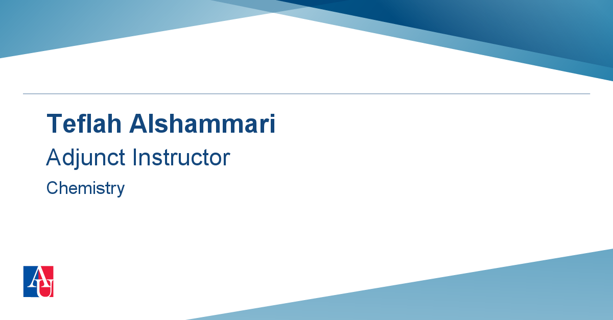 Profile Teflah Alshammari | American University, Washington, DC