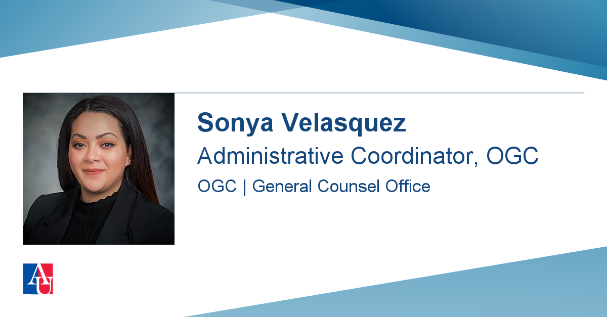 Profile Sonya Velasquez | American University, Washington, DC