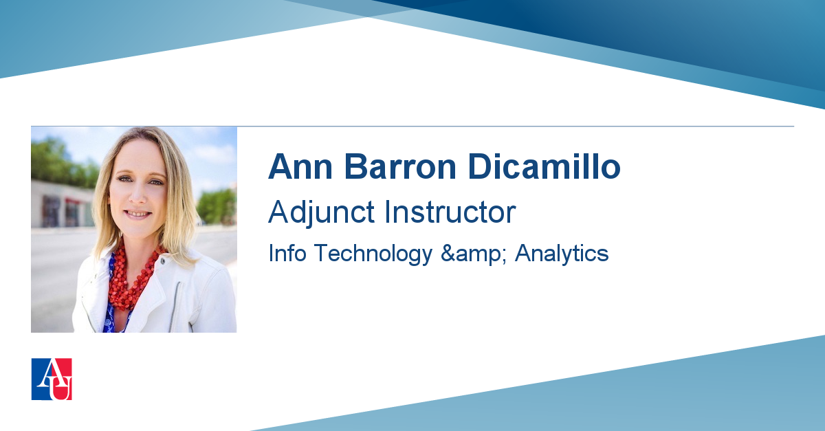 Faculty Profile: Ann Barron Dicamillo | American University, Washington, DC