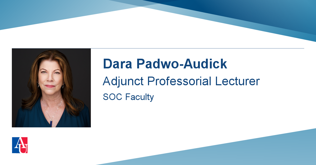 Faculty Profile: Dara Padwo-Audick | School of Communication | American ...