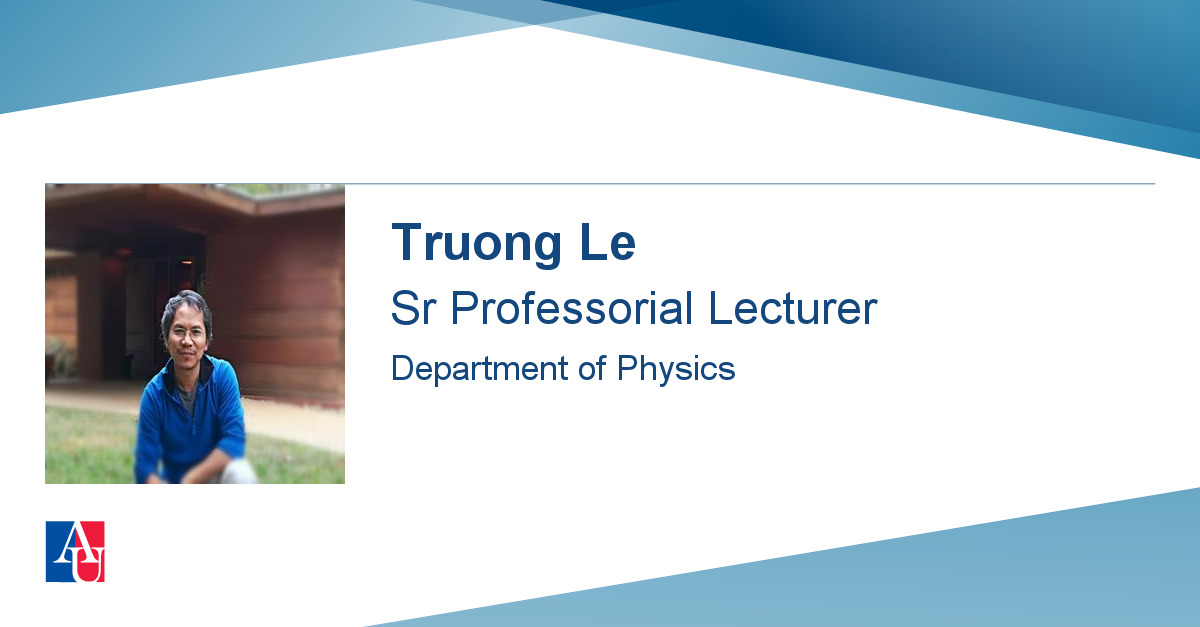 Profile Truong Le | American University, Washington, DC