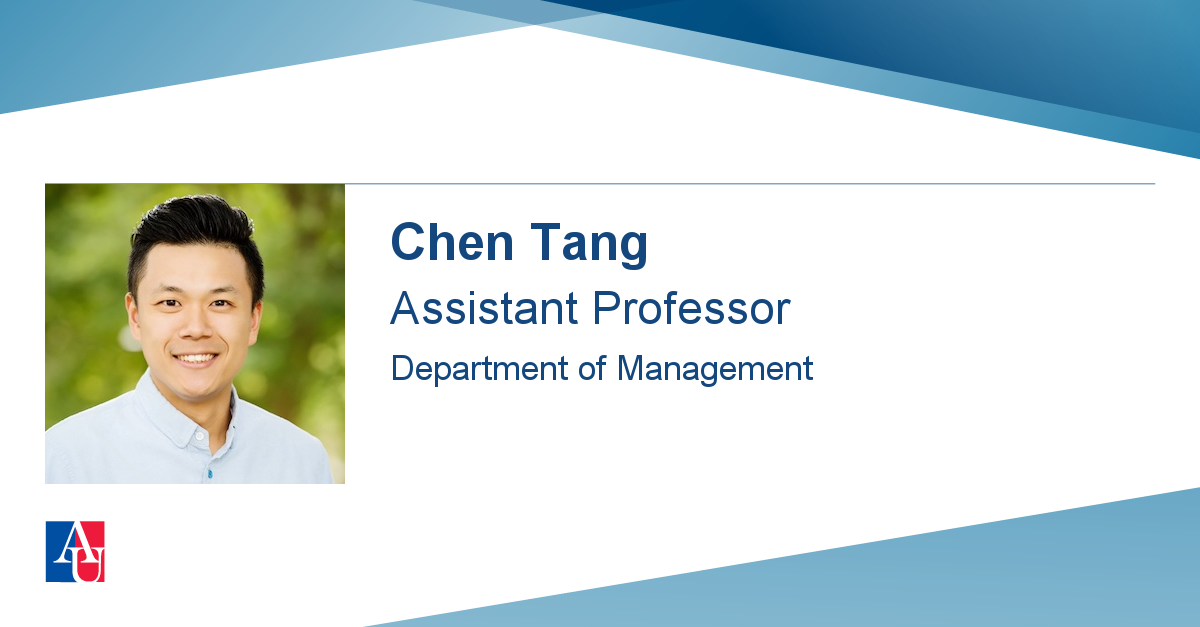 Faculty Profile: Chen Tang | American University, Washington, DC