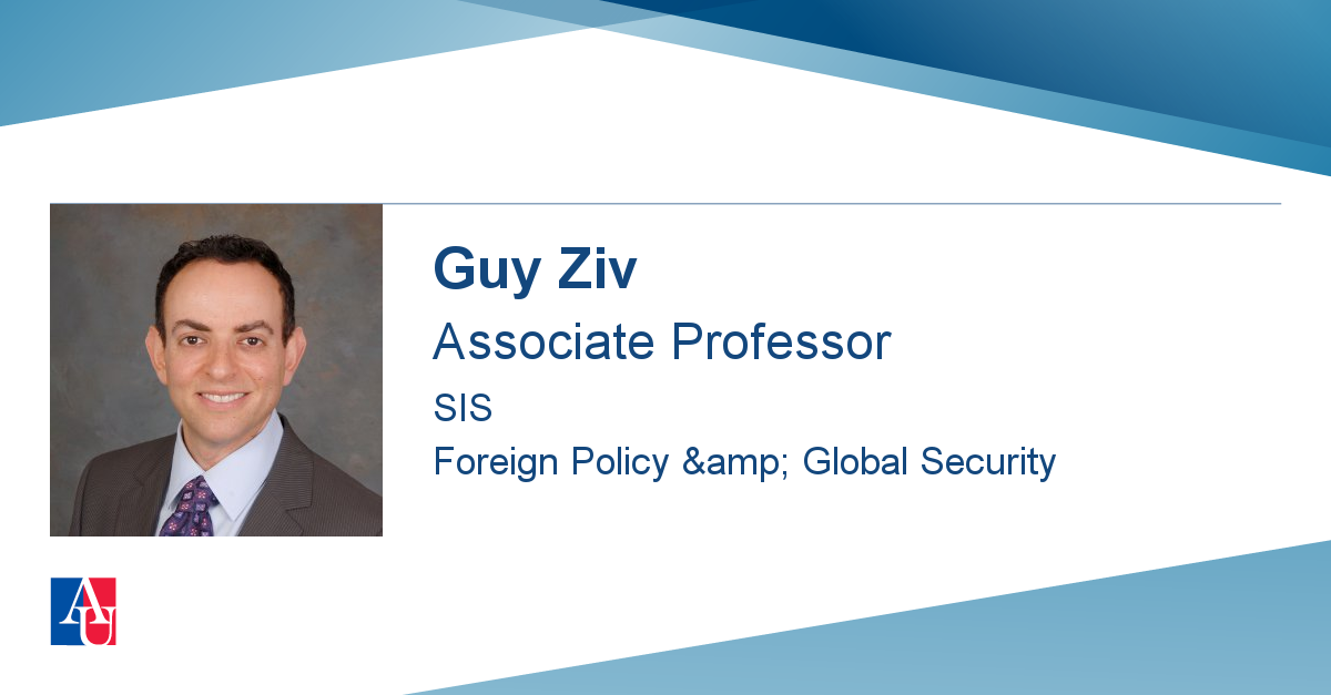 Faculty Profile: Guy Ziv | School of International Service | American ...