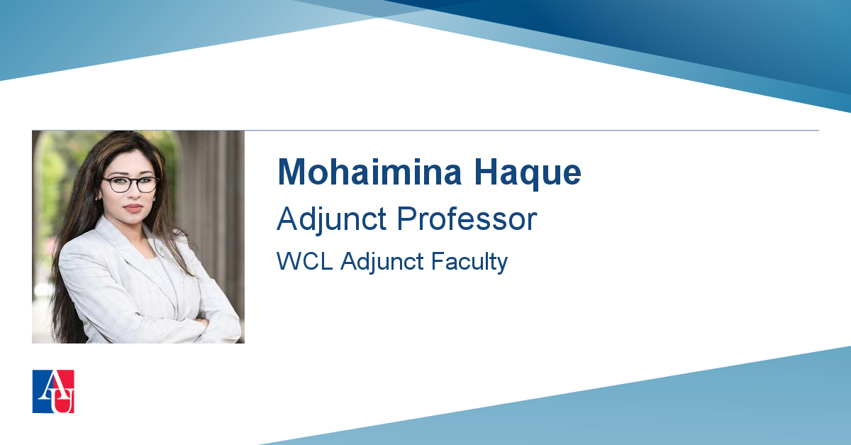 Profile Mohaimina Haque | American University, Washington, DC