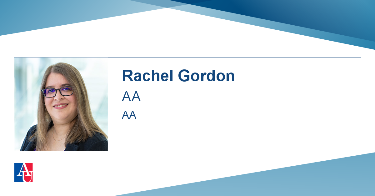 Profile Rachel Gordon | American University, Washington, DC
