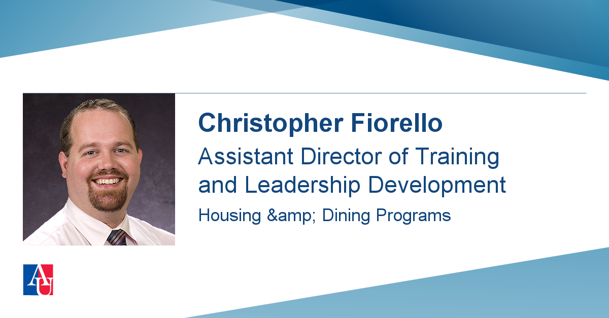 Staff Profile: Christopher Fiorello | American University, Washington, DC