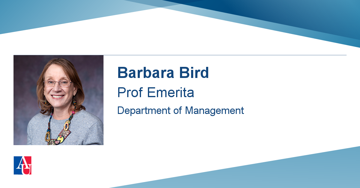Faculty Profile: Barbara Bird | American University, Washington, DC