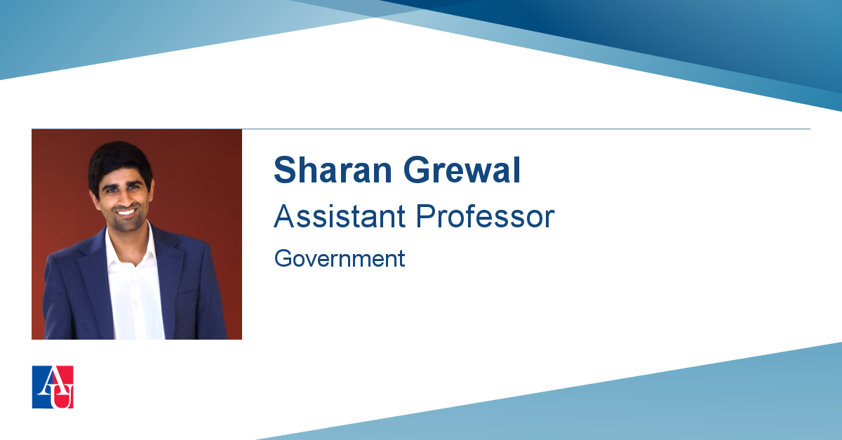 Profile Sharan Grewal | School of Public Affairs | American University