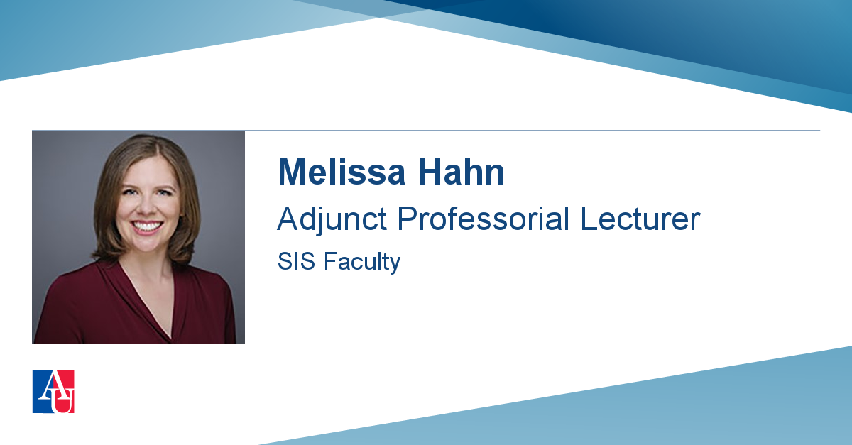 Profile Melissa Hahn | School of International Service | American ...